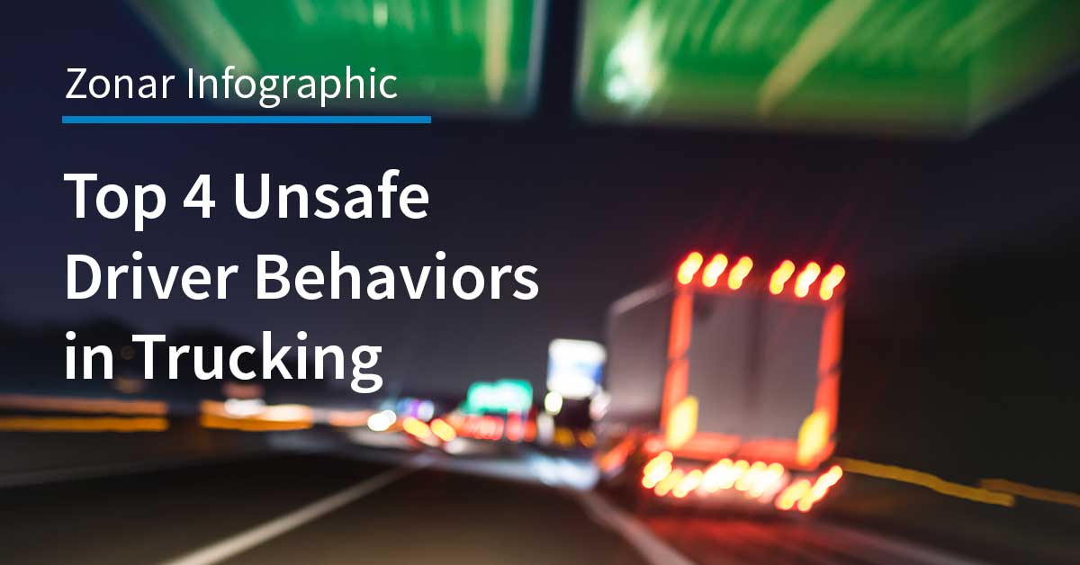 Top 4 Unsafe Driver Behaviors in Trucking | Infographics | Zonar
