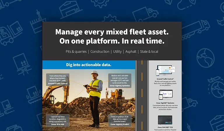 Manage every mixed fleet asset. | Infographics | Zonar